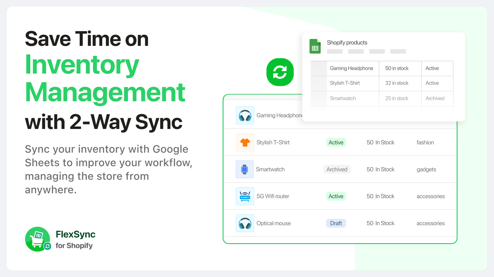 Getting started with FlexSync: Shopify Stock Sync with Google Sheets - FlexSync